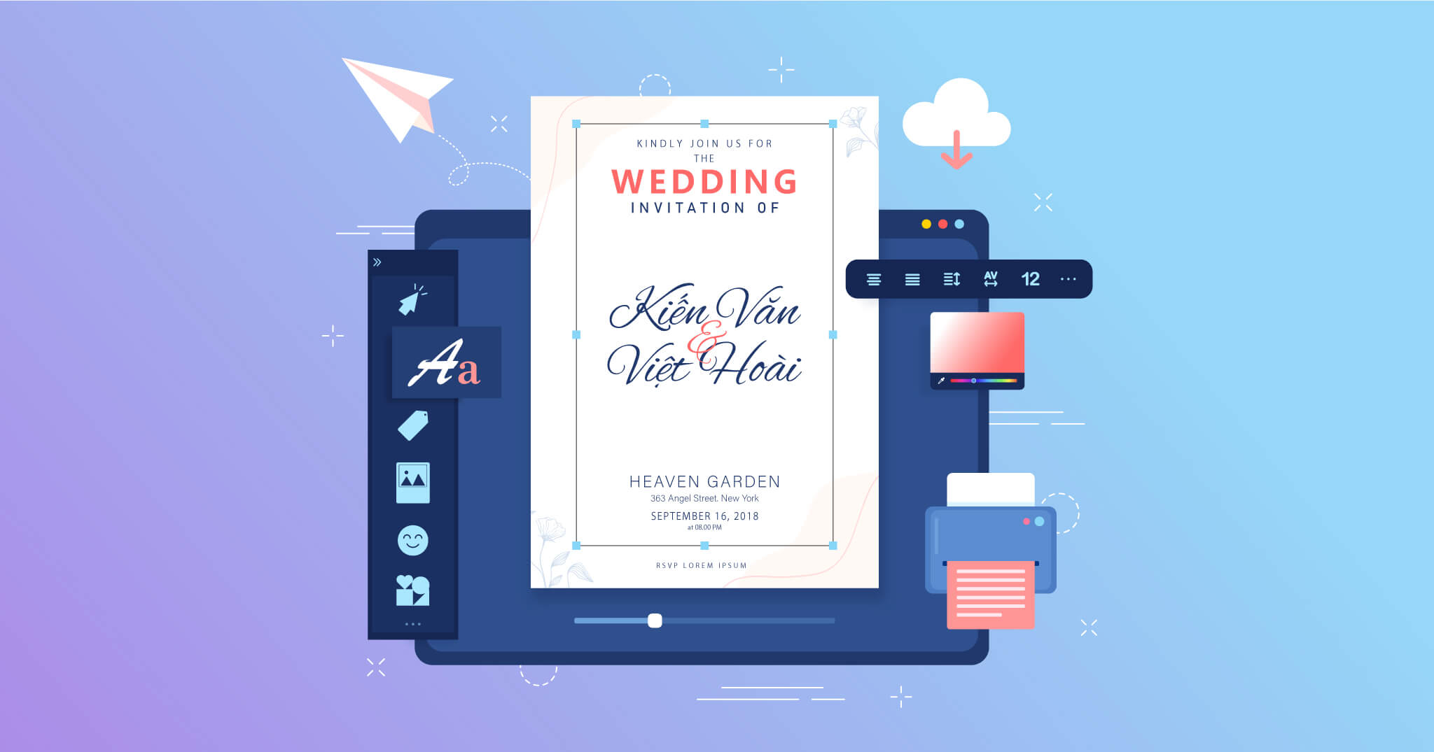 Thiệp thôi nôi online: Mẫu Thiệp Hiện Đại | invitePro